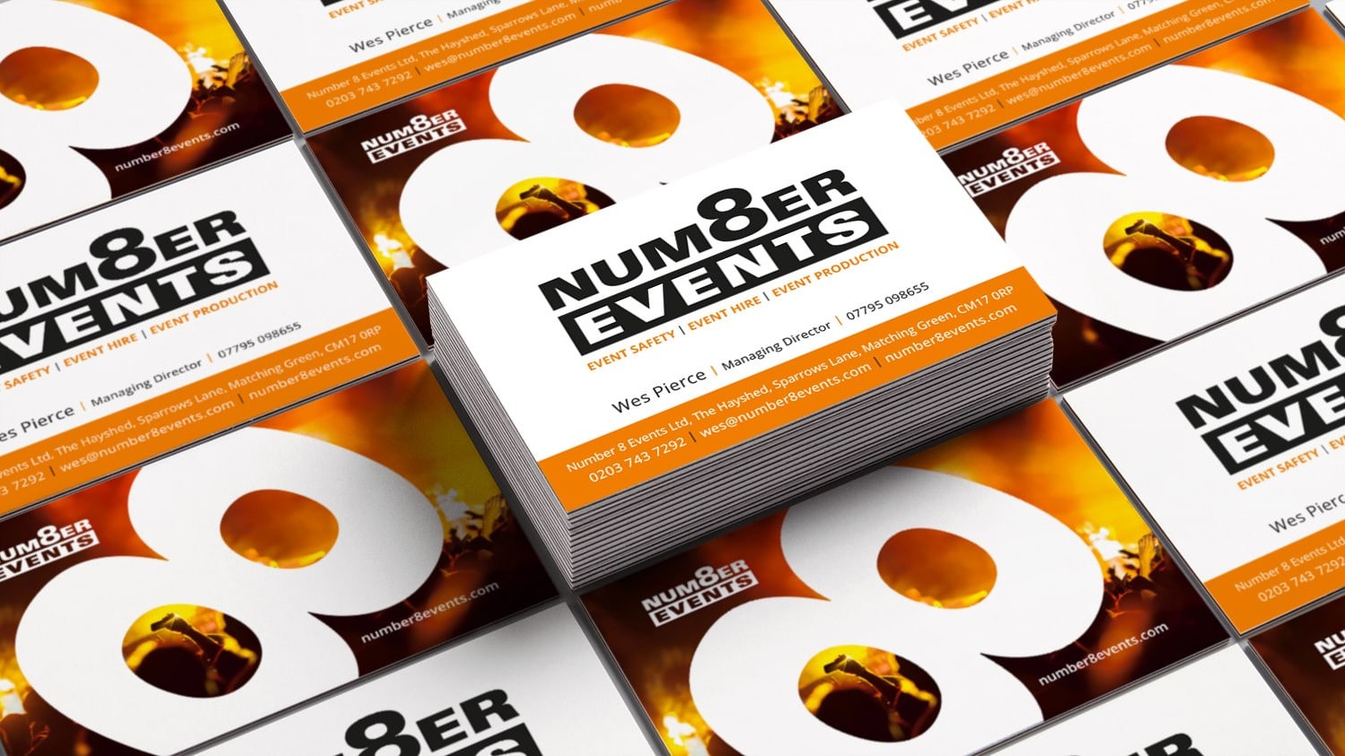 Number 8 Events | Branding Design Portfolio | Right Angle Creative
