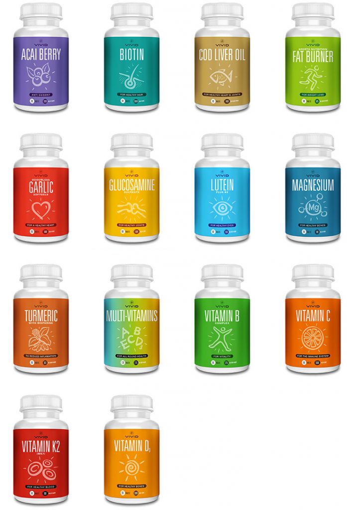 Vivid Health | Packaging Design Portfolio | Right Angle Creative